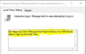 Group Policy Editor Interactive Login Message - wikigain