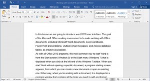 Working with Word 2016 User Interface - wikigain