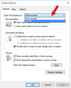 Change Windows 10 File Explorer Default View - wikigain