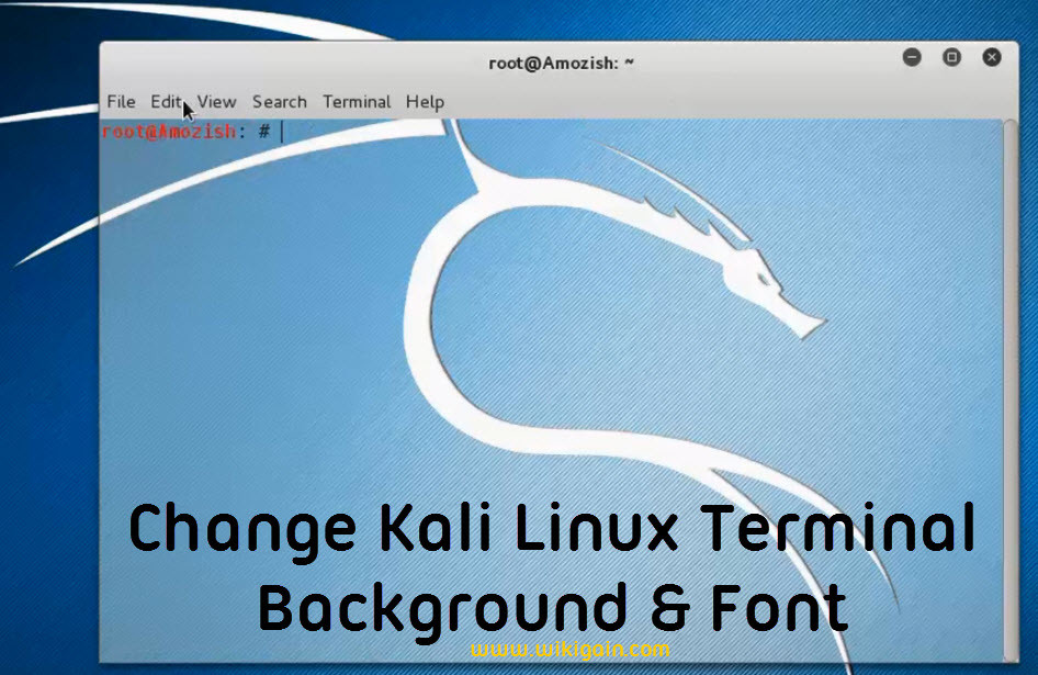 How to Change Kali Linux Terminal Background and Font? - wikigain How to Change Kali Linux Terminal Background and Font? - wikigain