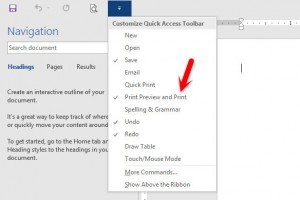 Customize Quick Access Toolbar in Word 2016 - wikigain