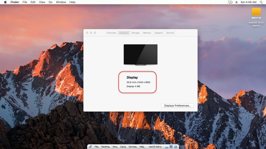 How to Fix macOS Sierra Screen Resolution on VirtualBox? - wikigain