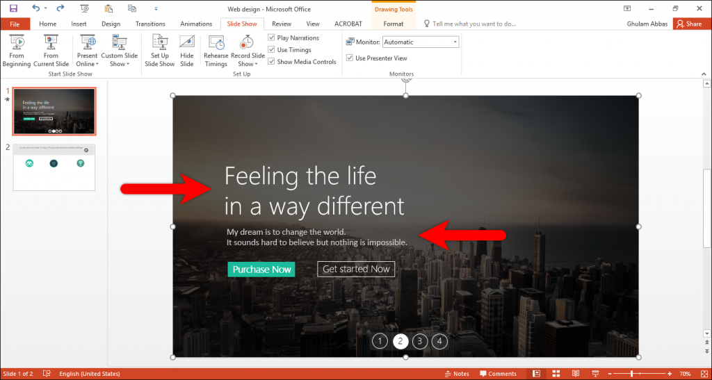 How to Design Custom Slide on PowerPoint 2016? - Design Slide