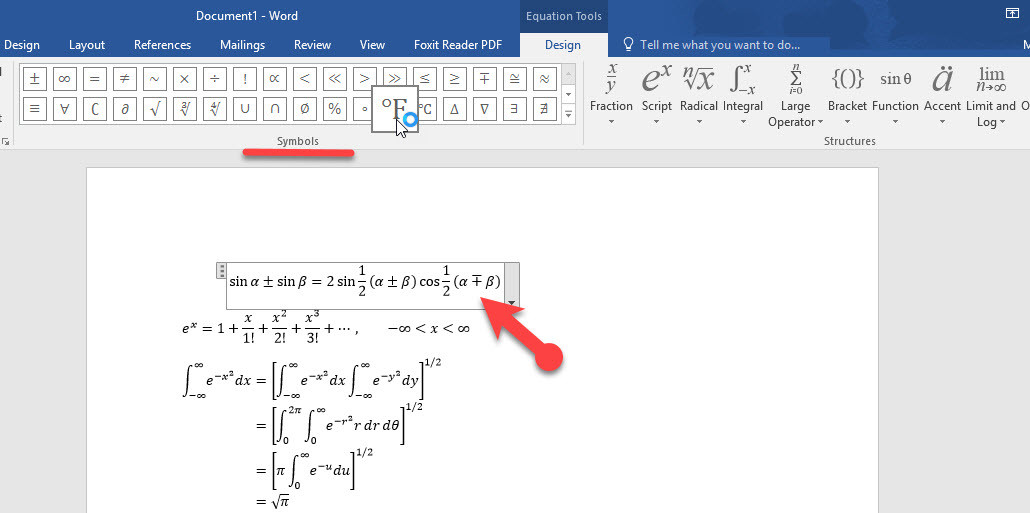 How To Type And Use Mathematical Equations In Word 2016 Wikigain