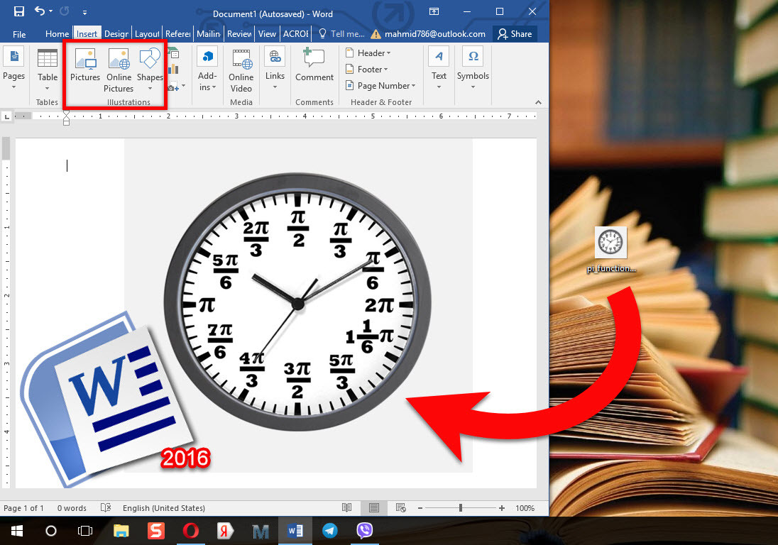 Insert Pictures And Draw Shapes In Microsoft Office Word 2016 Wikigain