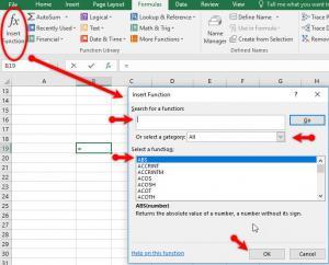 How to Insert and Use Functions in Microsoft Excel 2016 - wikigain