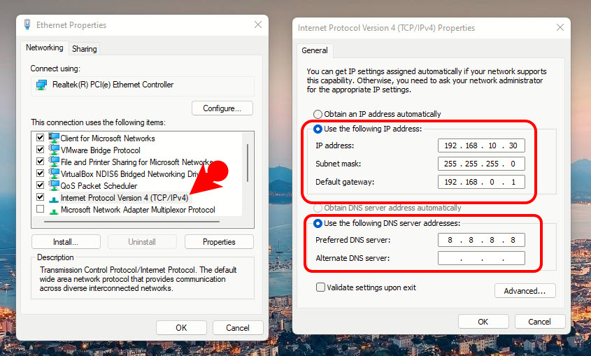 How to Assign a Static IP Address in Windows 11/10 - wikigain How to Assign a Static IP Address in Windows 11/10 - wikigain